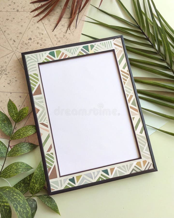 Modern Abstract Border Design with Paper Texture and Earthy Harmony ...