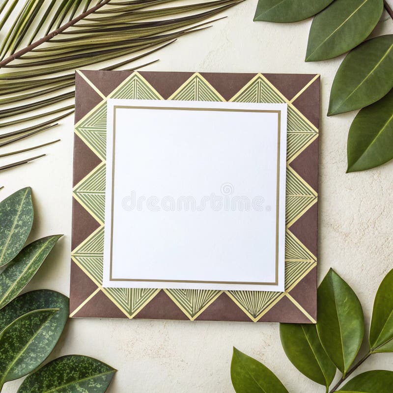 Modern Abstract Border Design with Paper Texture and Earthy Harmony ...