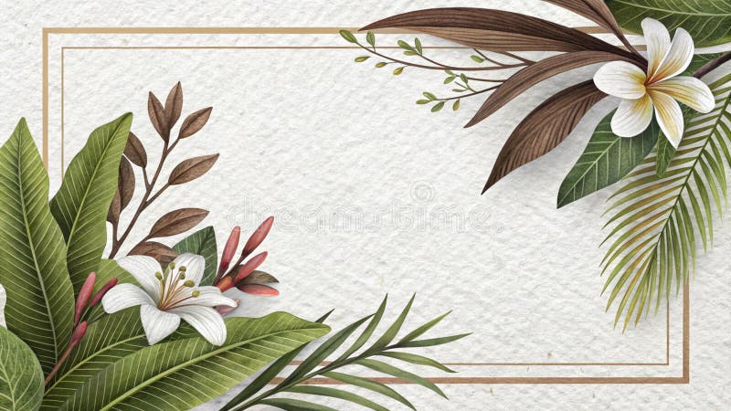 Modern Abstract Border Design with Paper Texture and Earthy Harmony ...