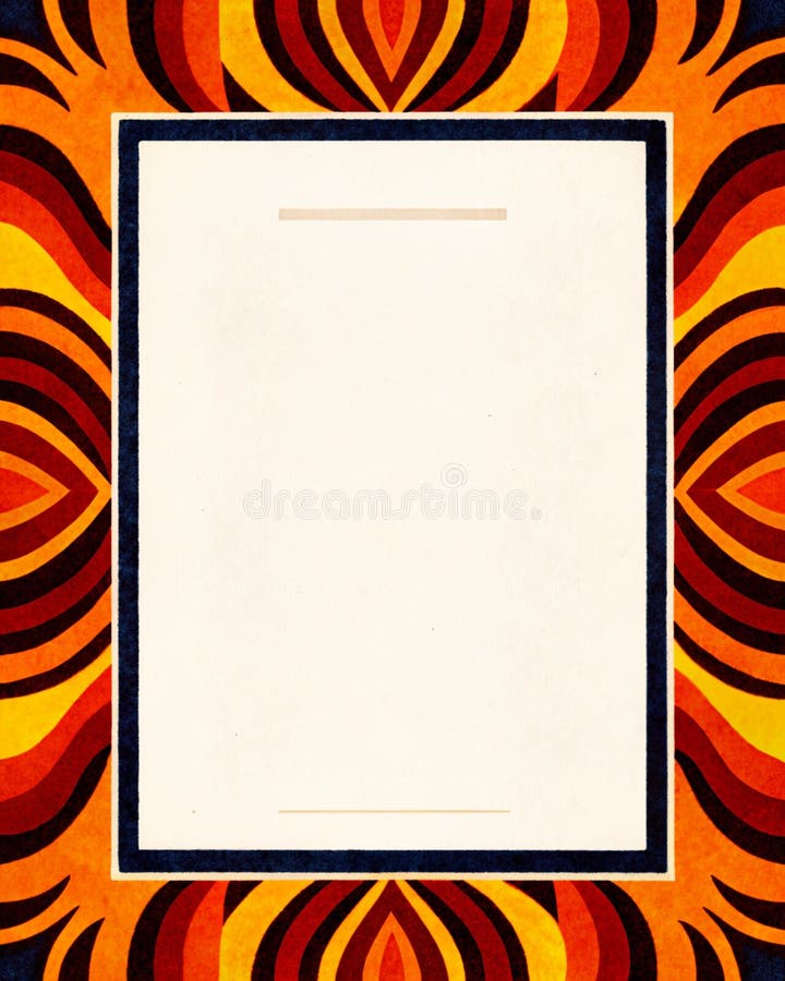 Modern Abstract Border Design with Paper Texture and Fiery Spectrum ...