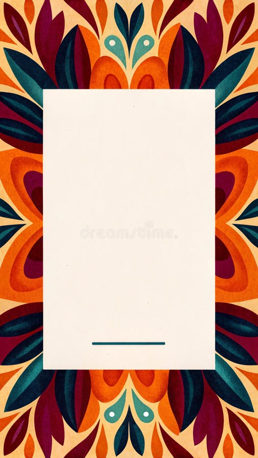 Modern Abstract Border Design with Paper Texture and Fiery Twilight ...
