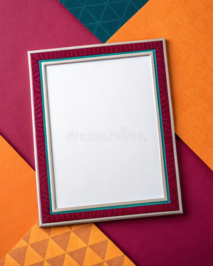 Modern Abstract Border Design with Paper Texture and Fiery Twilight ...