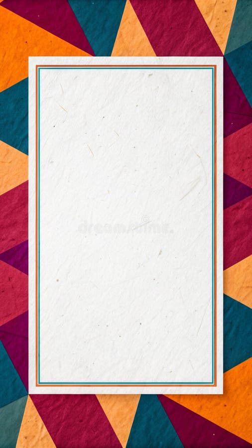 Modern Abstract Border Design with Paper Texture and Fiery Twilight ...