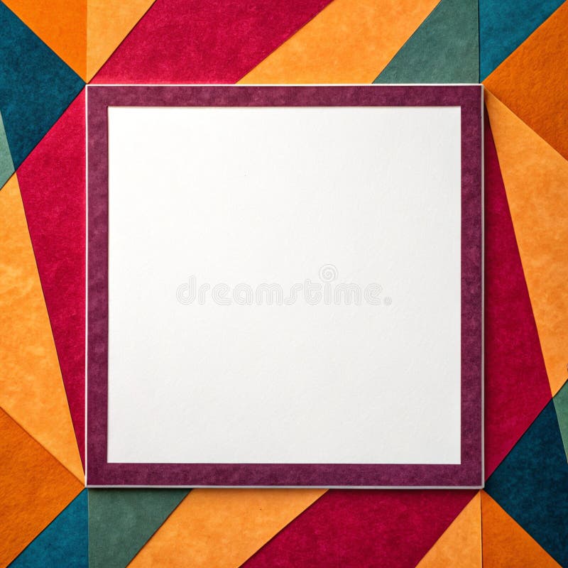 Modern Abstract Border Design with Paper Texture and Fiery Twilight ...