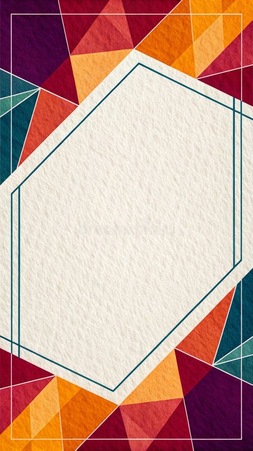 Modern Abstract Border Design with Paper Texture and Fiery Twilight ...