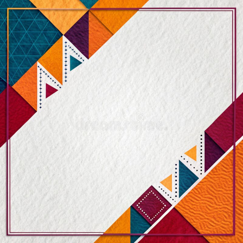 Modern Abstract Border Design with Paper Texture and Fiery Twilight ...