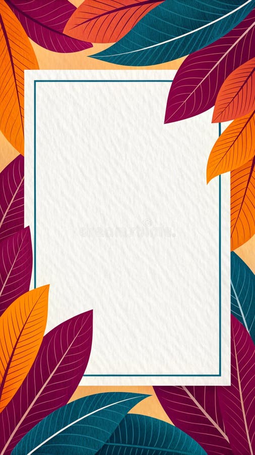 Modern Abstract Border Design with Paper Texture and Fiery Twilight ...