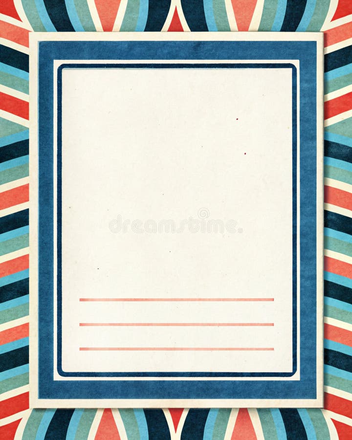 Modern Abstract Border Design with Paper Texture and Mountain Sunset ...