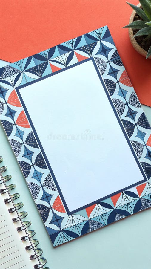 Modern Abstract Border Design with Paper Texture and Oceanic Sunset ...