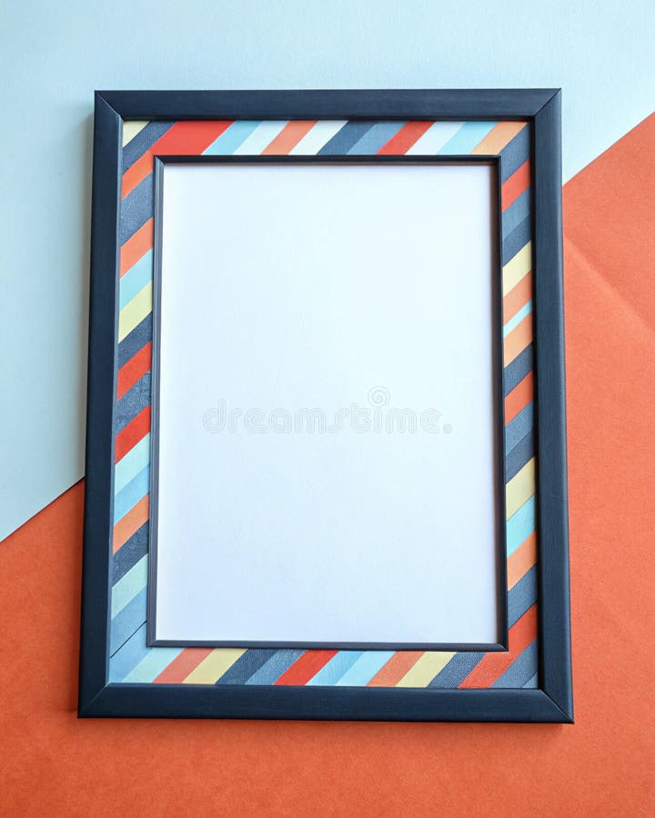 Modern Abstract Border Design with Paper Texture and Oceanic Sunset ...