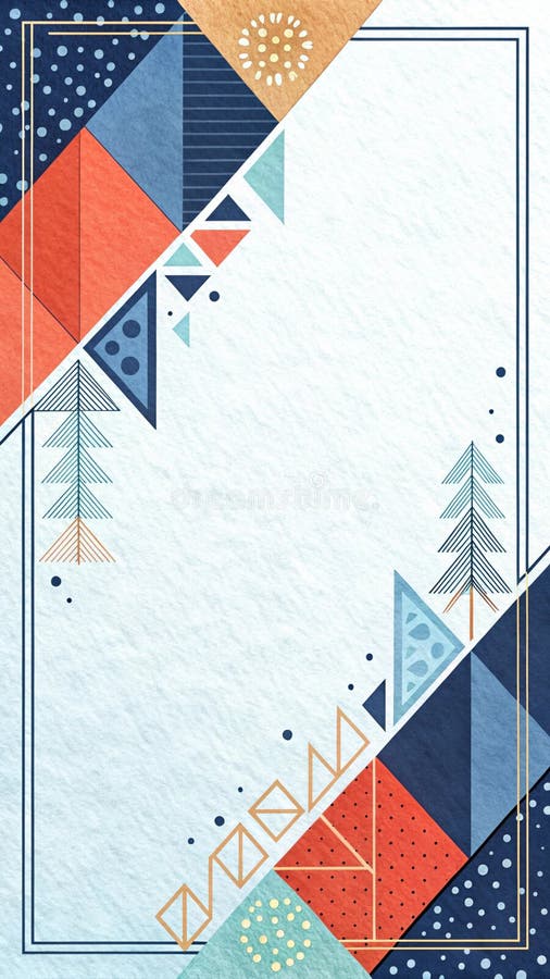 Modern Abstract Border Design with Paper Texture and Oceanic Sunset ...