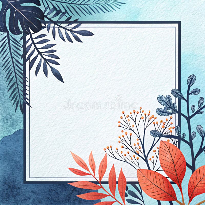 Modern Abstract Border Design with Paper Texture and Oceanic Sunset ...