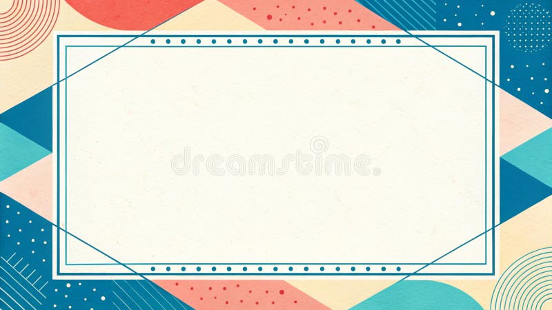 Modern Abstract Border Design with Paper Texture and Tropical Sunrise ...