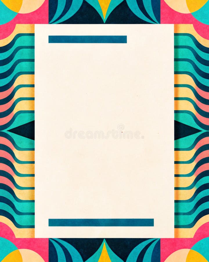 Modern Abstract Border Design with Paper Texture and Tropical Vibes ...