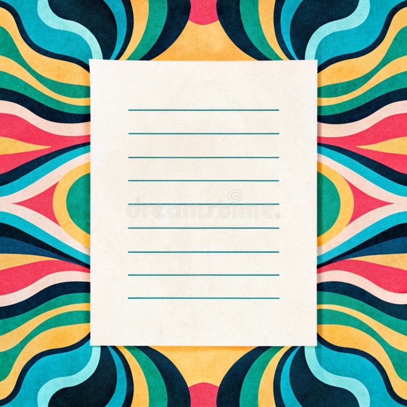 Modern Abstract Border Design with Paper Texture and Tropical Vibes ...