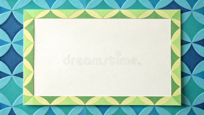 Modern Abstract Border Design with Paper Texture and Verdant Cascade ...