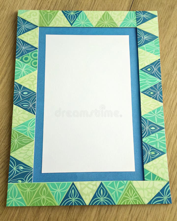 Modern Abstract Border Design with Paper Texture and Verdant Cascade ...