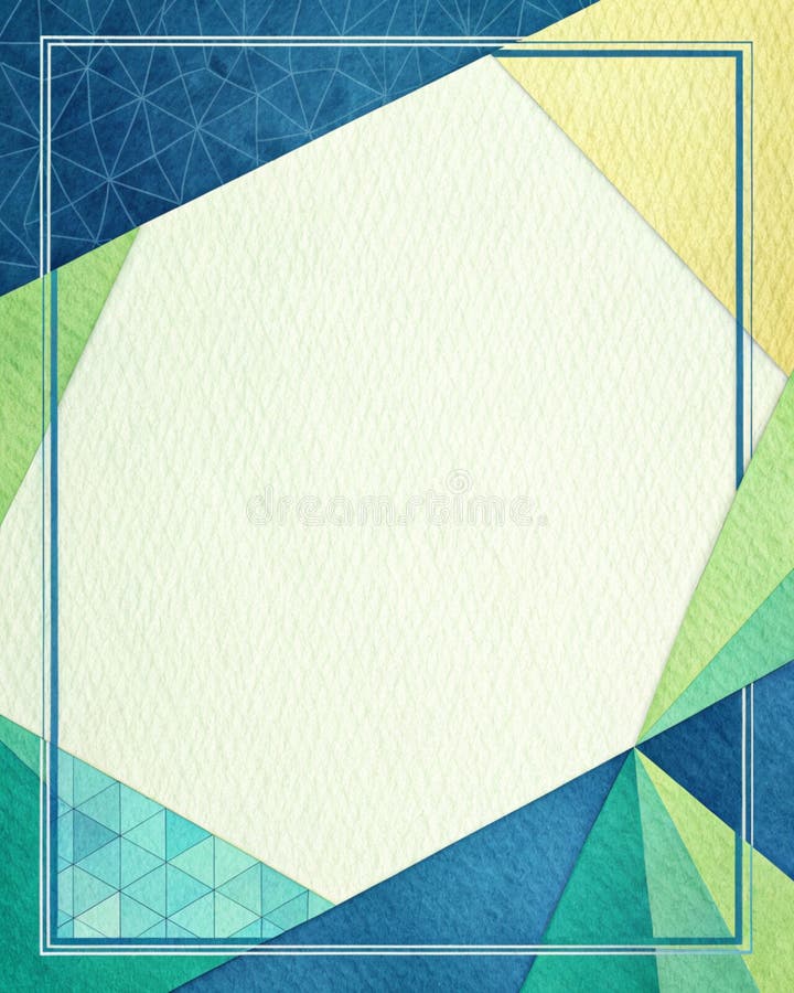 Modern Abstract Border Design with Paper Texture and Verdant Cascade ...