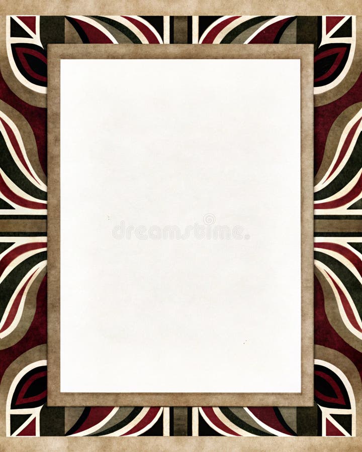 Modern Abstract Border Design with Paper Texture and Vintage Elegance ...