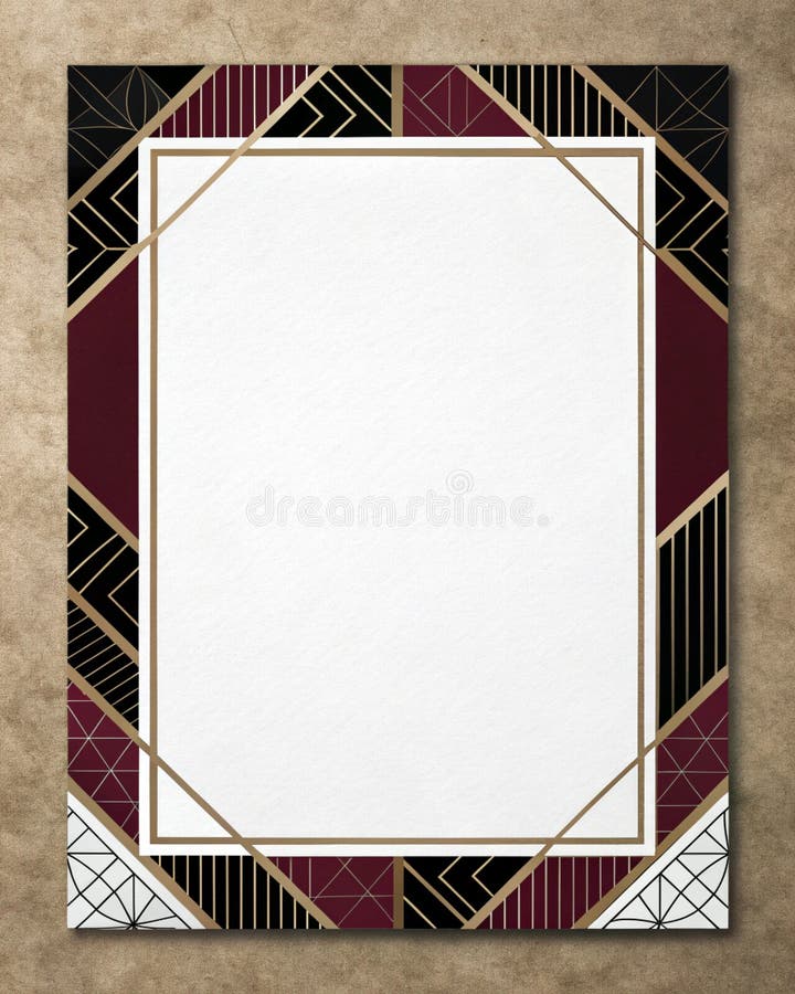 Modern Abstract Border Design with Paper Texture and Vintage Elegance ...