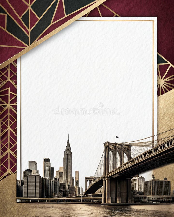 Modern Abstract Border Design with Paper Texture and Vintage Elegance ...