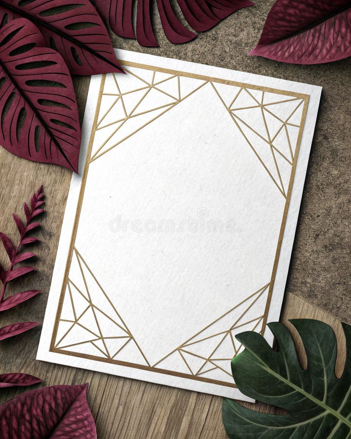 Modern Abstract Border Design with Paper Texture and Vintage Elegance ...