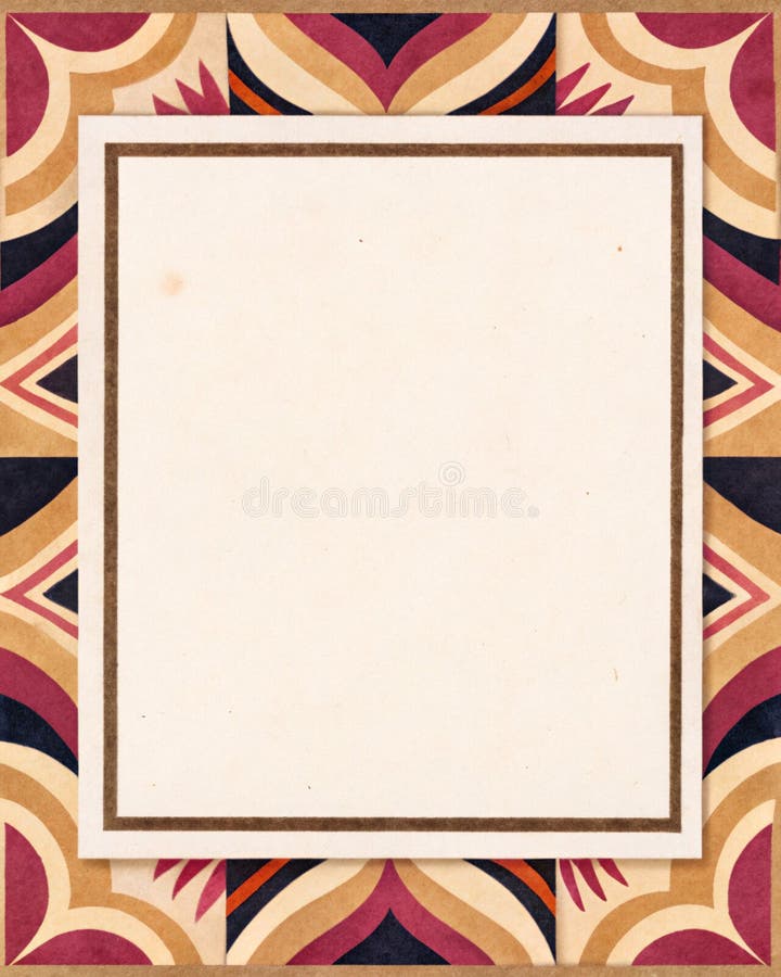 Modern Abstract Border Design with Paper Texture and Warm Elegance ...