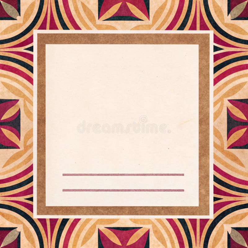 Modern Abstract Border Design with Paper Texture and Warm Elegance ...