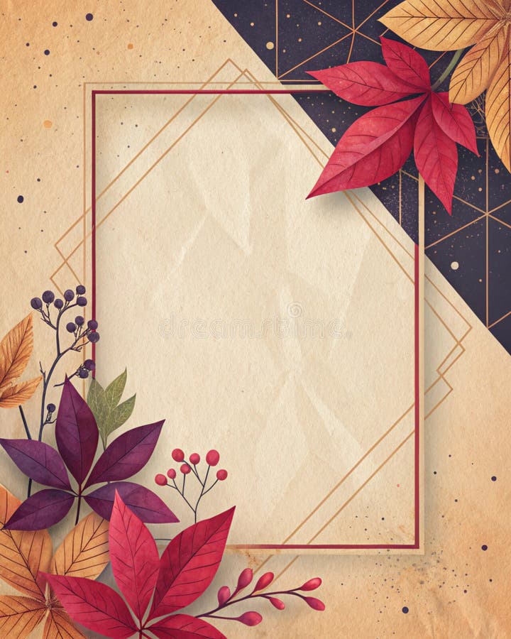 Modern Abstract Border Design with Paper Texture and Warm Elegance ...