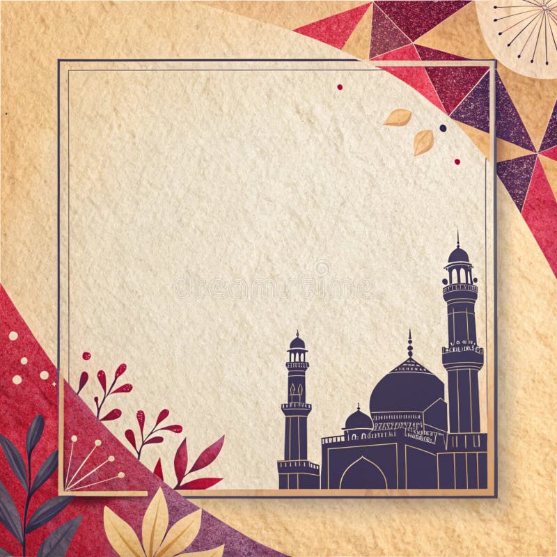 Modern Abstract Border Design with Paper Texture and Warm Elegance ...