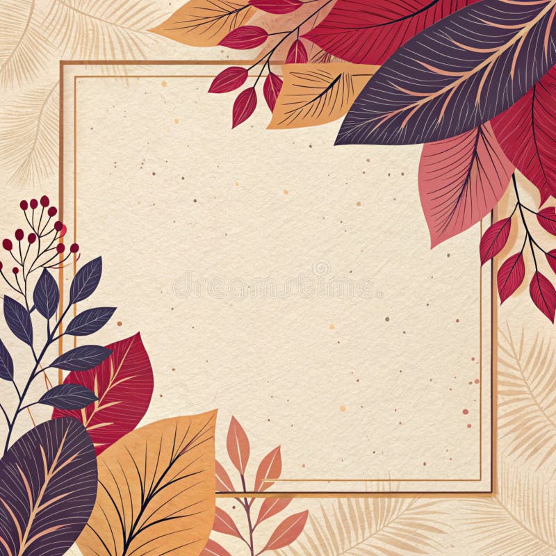 Modern Abstract Border Design with Paper Texture and Warm Elegance ...