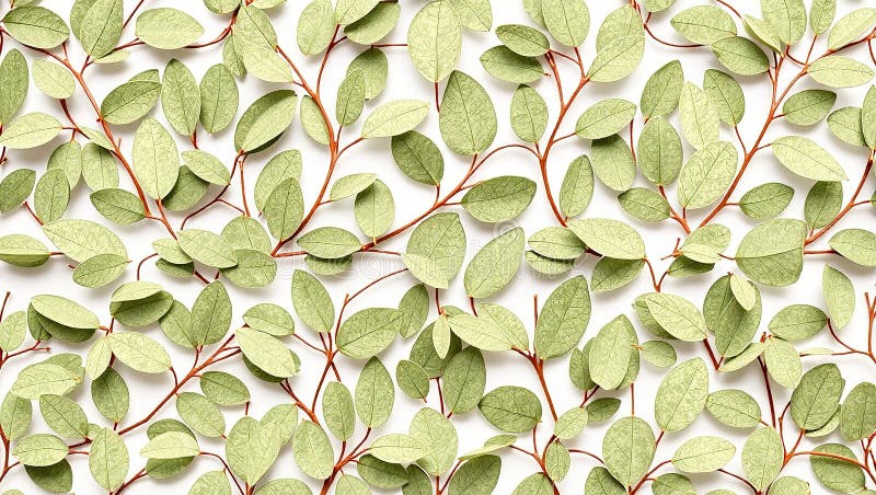 Modern Abstract Botanical Wall Art a Geometric Leaf and Stem Pattern ...