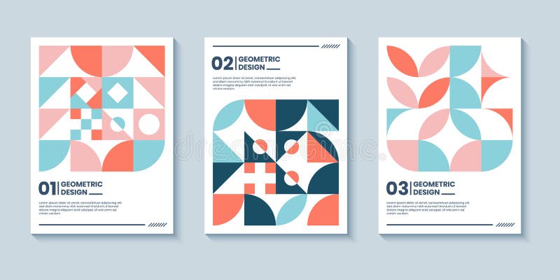 Modern Abstract Bright Color Covers Set, Minimal Covers Design ...