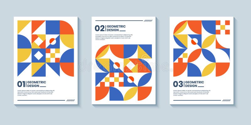 Modern Abstract Bright Color Covers Set, Minimal Covers Design ...