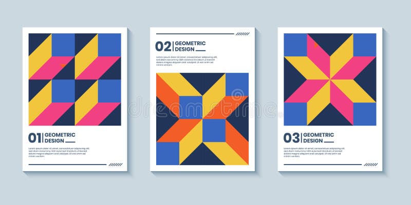 Modern Abstract Bright Color Covers Set, Minimal Covers Design ...