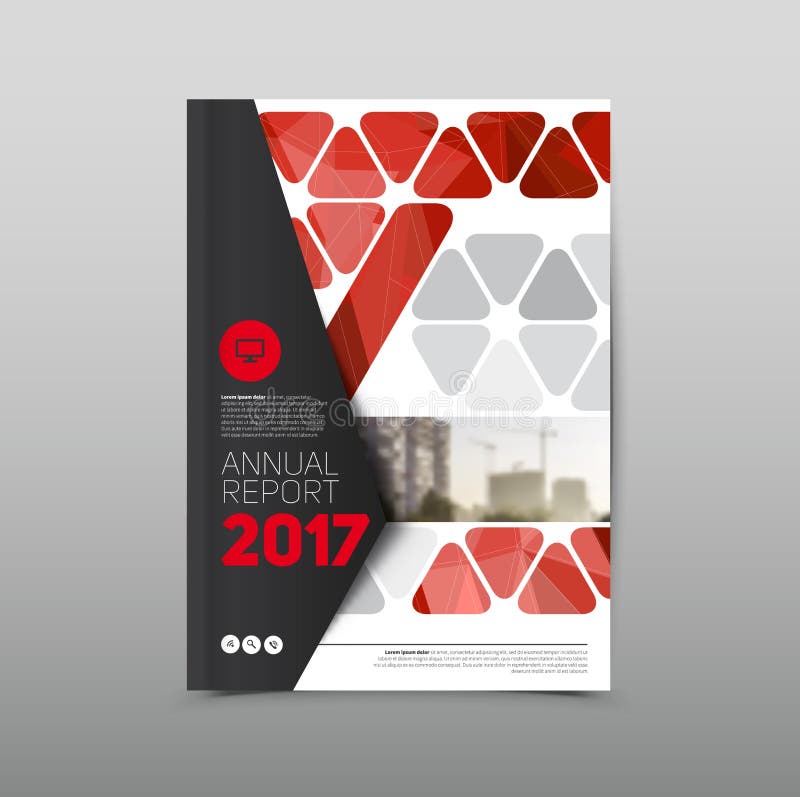 Modern Abstract Brochure, Flyer Design Template, Red Color Book Stock ...
