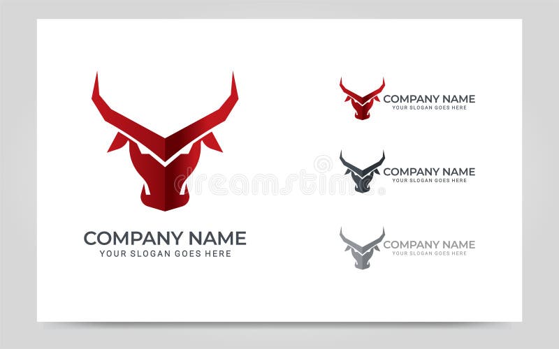 Modern Abstract Bull Logo Design. Vector Editable Logo Stock Vector ...