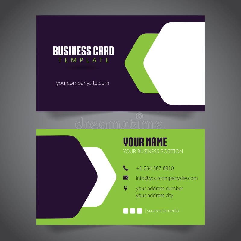 Modern Abstract Business Card Design - 2 Sided Stock Vector ...