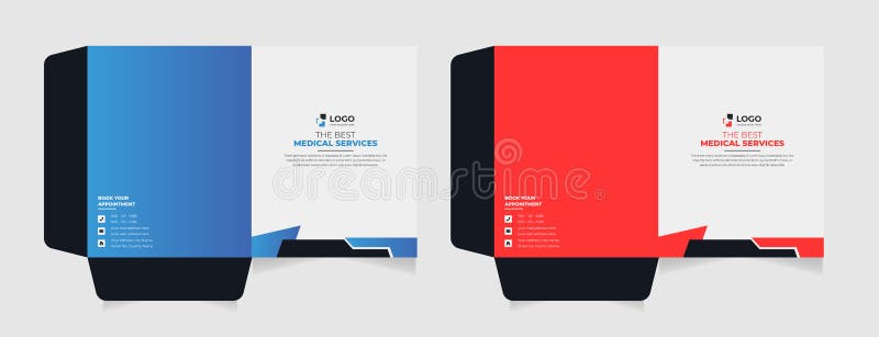 Modern Abstract Business Presentation Folder Map Template Layout Design ...
