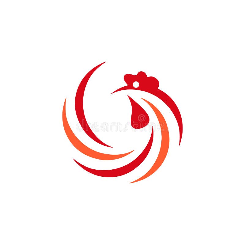Abstract Chicken Logo Design Stock Vector - Illustration of concept ...