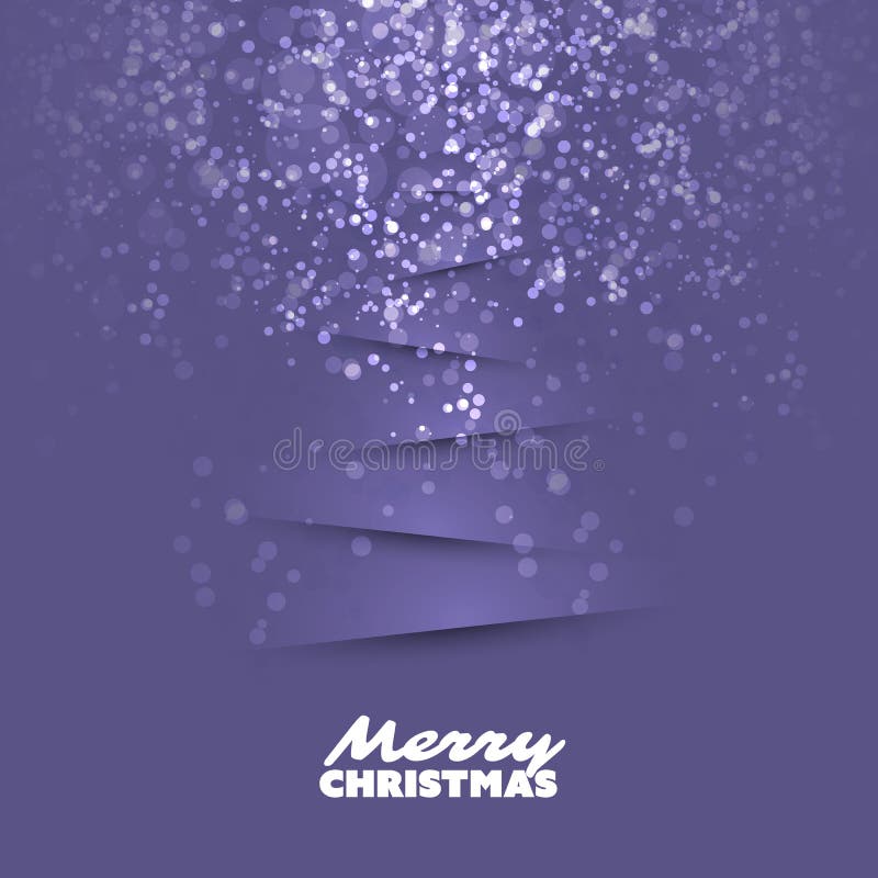 Modern Abstract Christmas Greetings Card Design with Christmas Tree ...