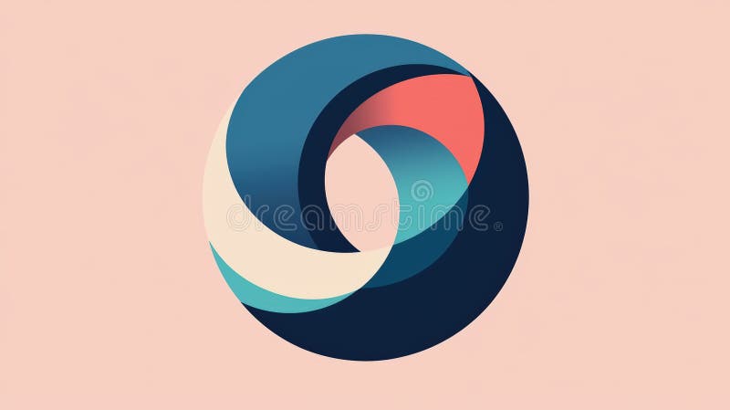 Modern Abstract Circular Design Soft Colors Stock Illustration ...