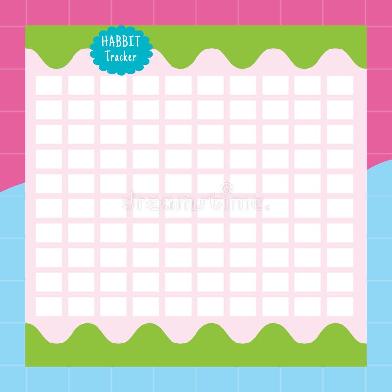 Modern Abstract Colourful Habit Tracker Planner Planner Template Stock ...