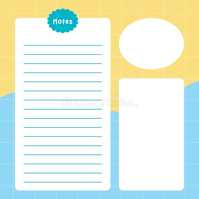 Modern Abstract Colorful daily Note Digital Planner Template Stock ...