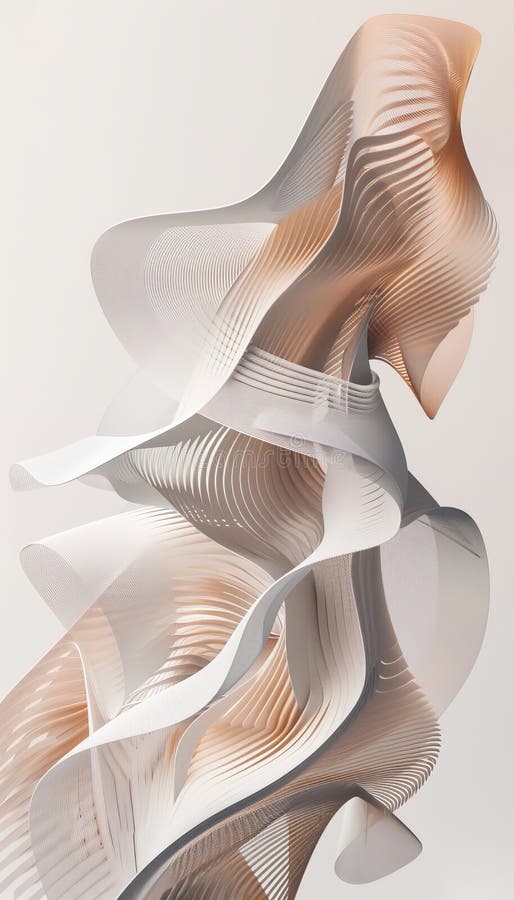 Modern Abstract Composition Featuring Curved Lines and Intricate ...