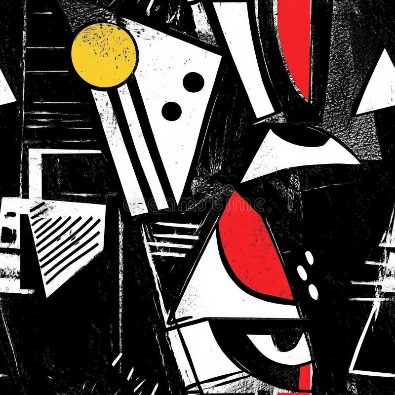 Modern Abstract Composition with Intense Contrast, Sharp Angles, and ...