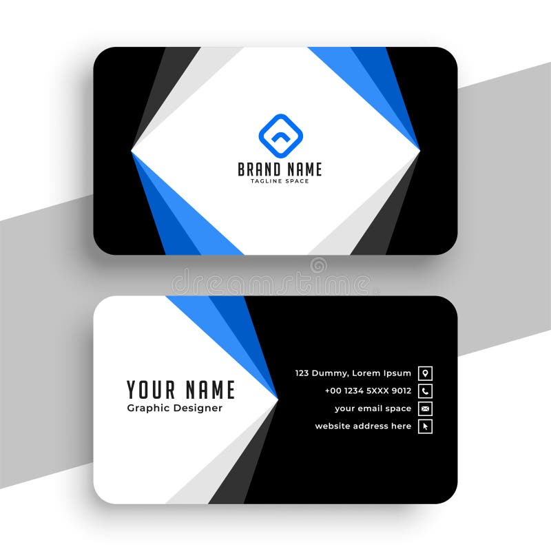 Modern and Abstract Corporate Visiting Card Layout for Office Identity ...