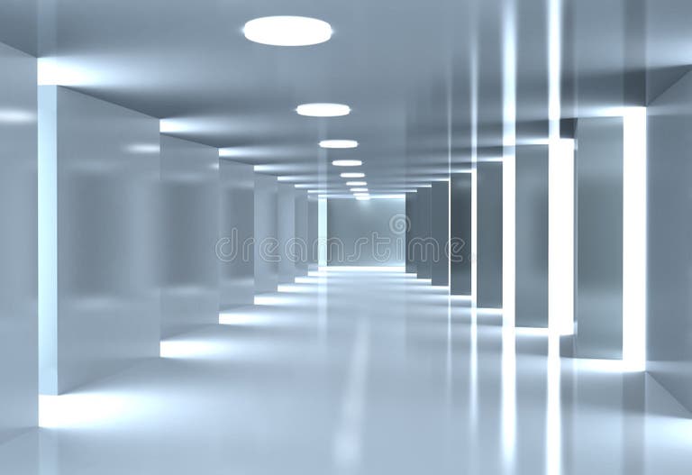 Modern abstract corridor stock illustration. Illustration of concept ...