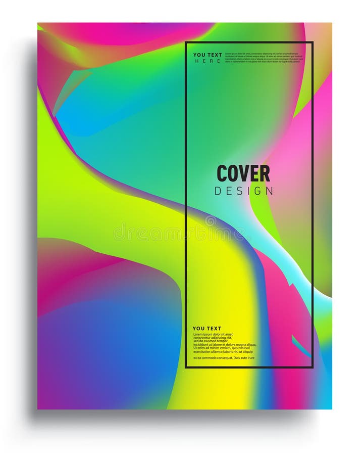 Modern Abstract Covers. Cool Gradient Shapes Composition, Vector Covers ...