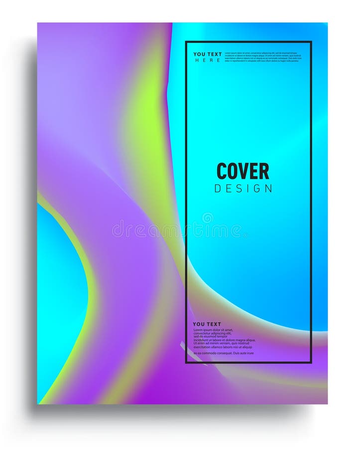 Modern Abstract Covers. Cool Gradient Shapes Composition, Vector Covers ...